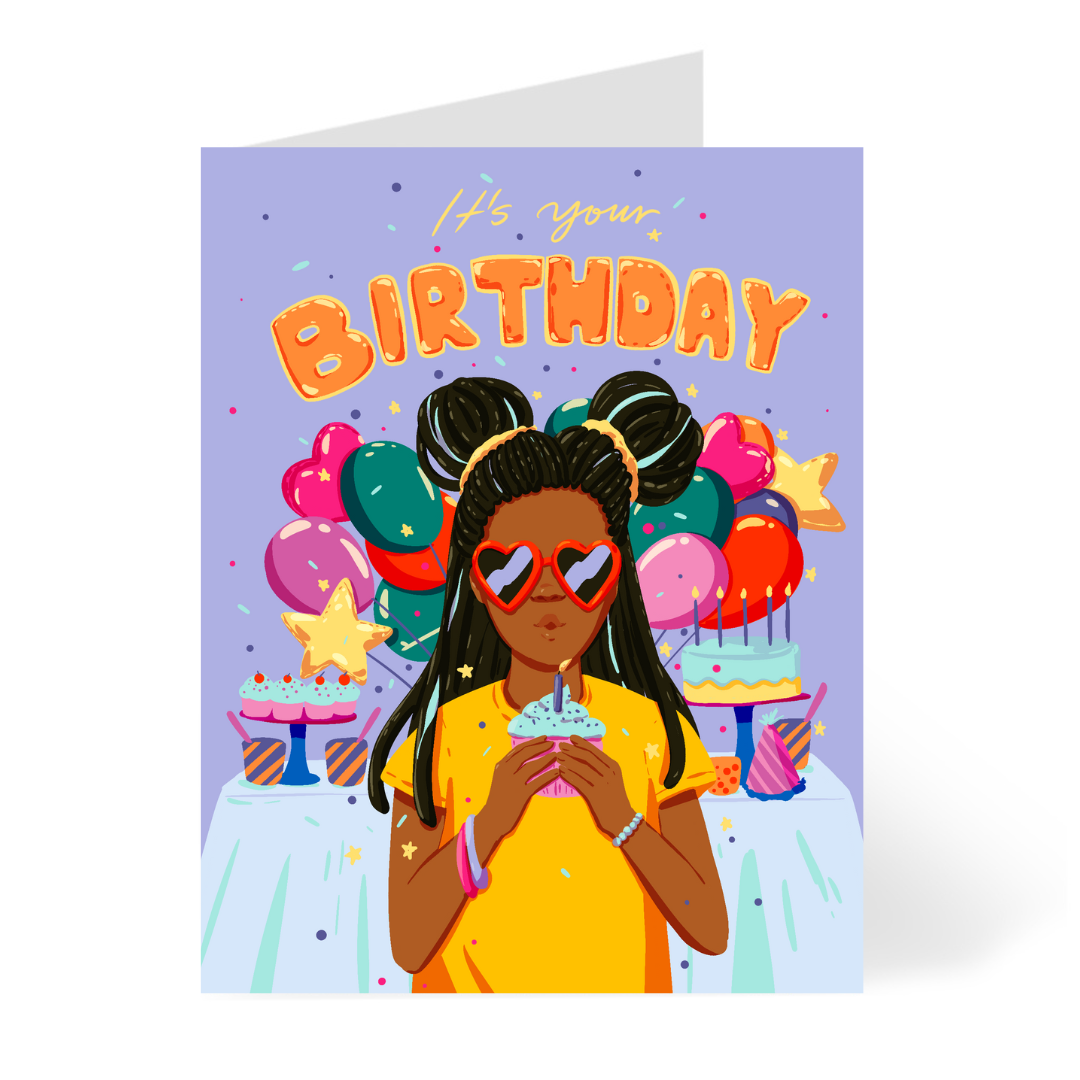 Cool Birthday Girl-African American Children's Birthday Card – The ...