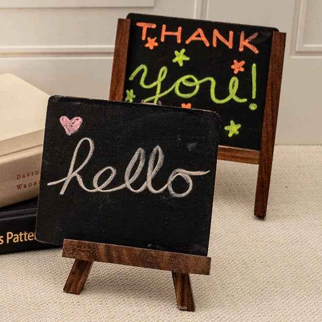Mini Black Board with Wood A-Frame Stand - The Olive Branch Boutique
