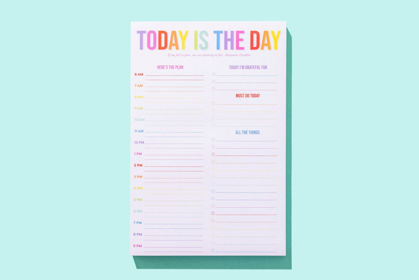 Taylor Elliott Designs - Daily Planner Notepad - "Today is the Day" - – The Olive Branch Boutique