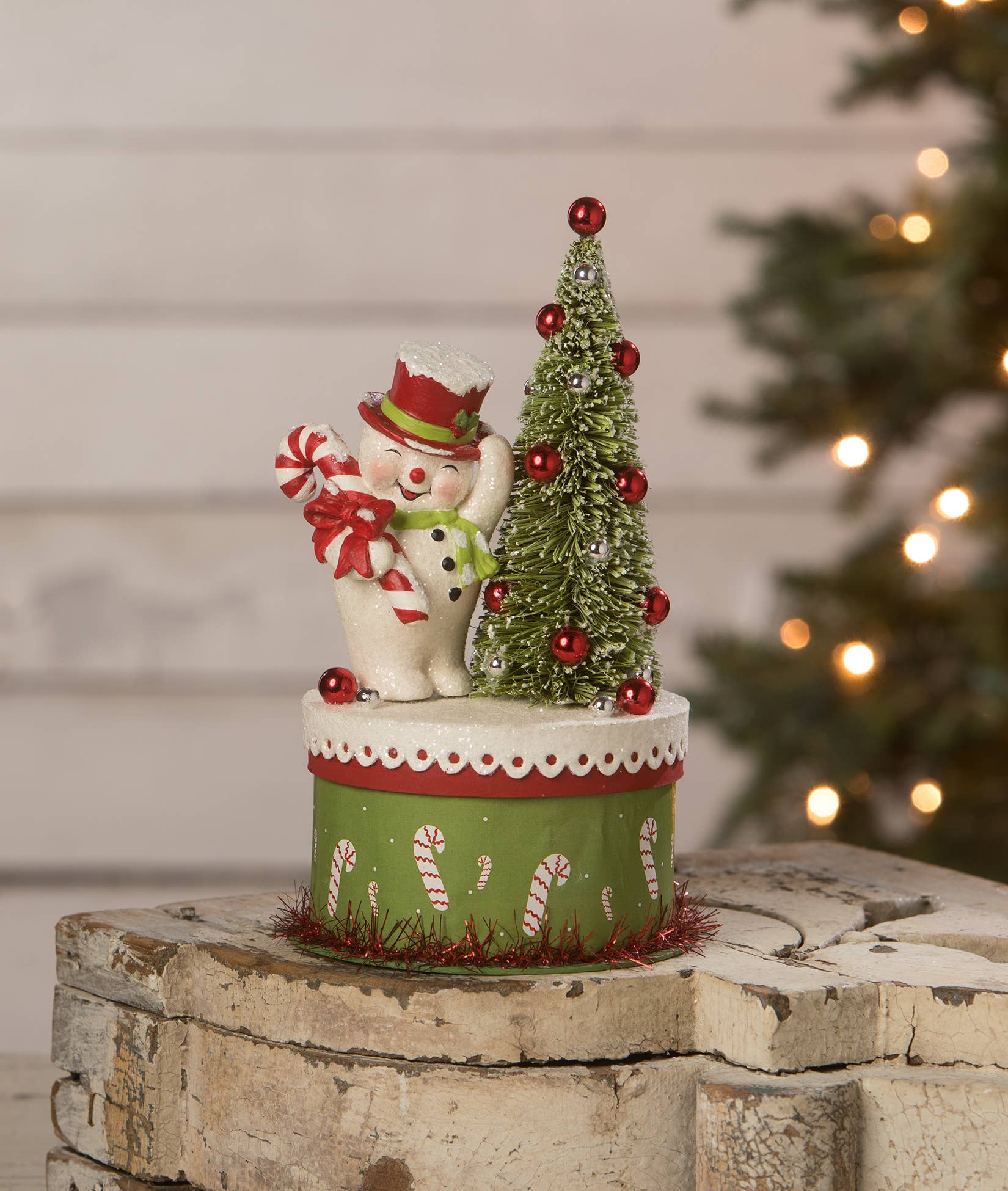 Bethany Lowe Designs - Happy Snowman on Box – The Olive Branch Boutique