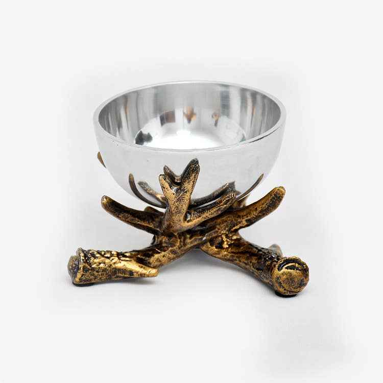 Alum Bowl w/ Alum Antler Stand - The Olive Branch Boutique