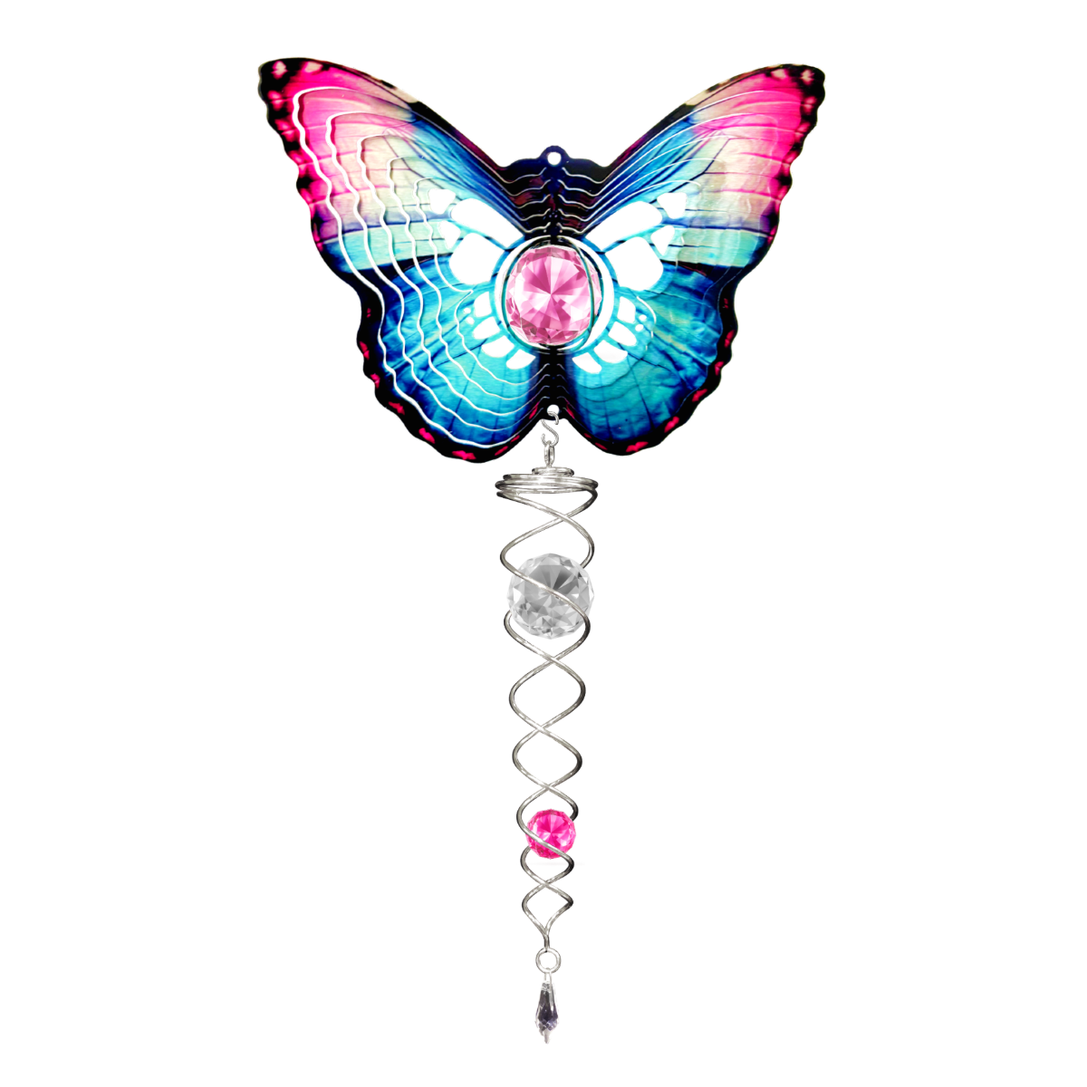 Crystal Pink Butterfly - Mini Set Wind Spinner – The Olive Branch Boutique