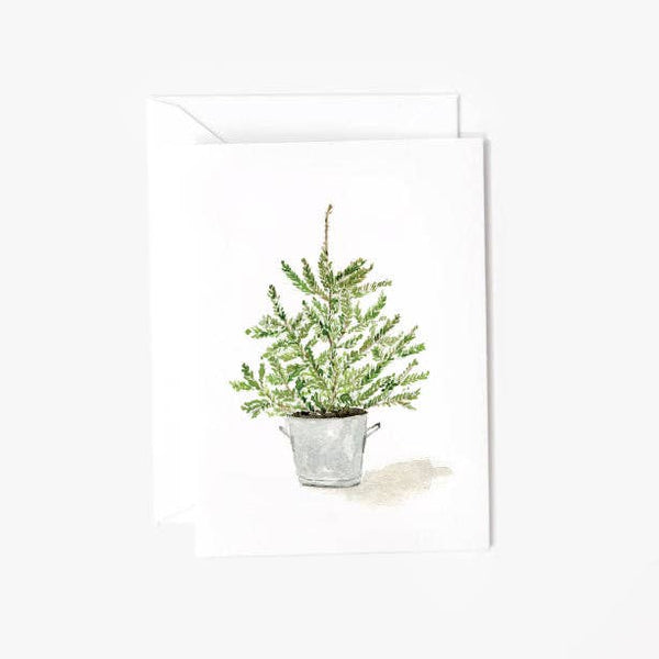 Potted tree mini notecard – The Olive Branch Boutique