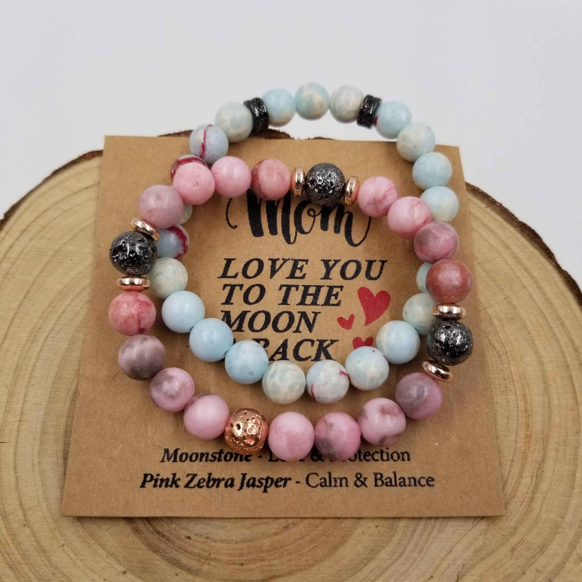Natural Stone Bracelet - Mother's Day Gift with Card: Green - The Olive ...