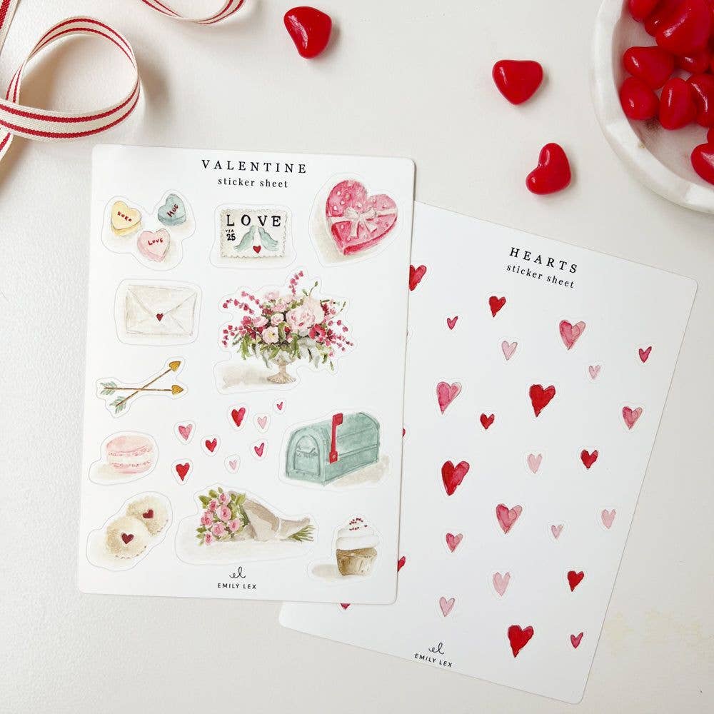 Valentine sticker sheets – The Olive Branch Boutique