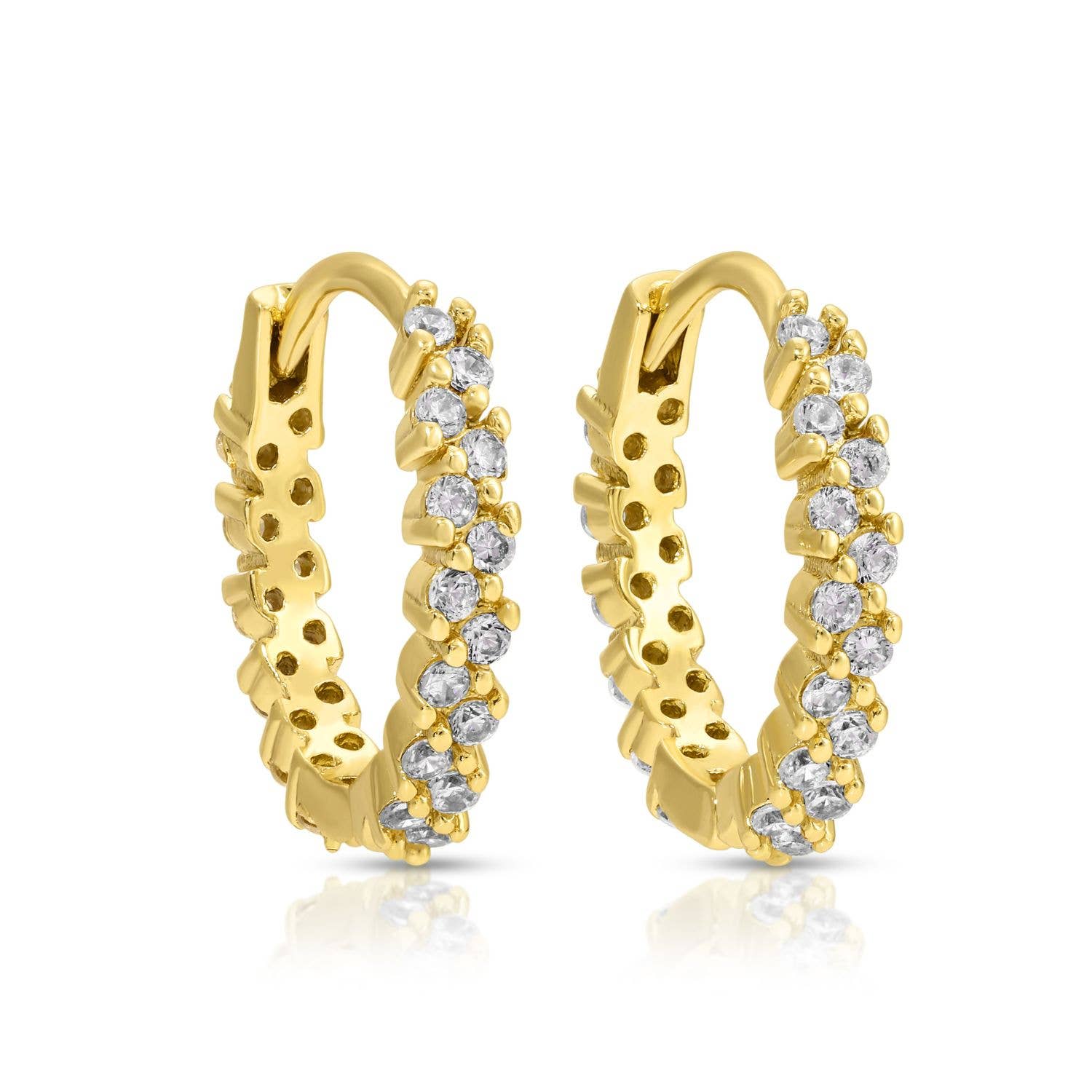 Detailed Pave Huggies – The Olive Branch Boutique