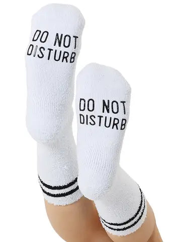 Do Not Disturb Fuzzy Socks – The Olive Branch Boutique