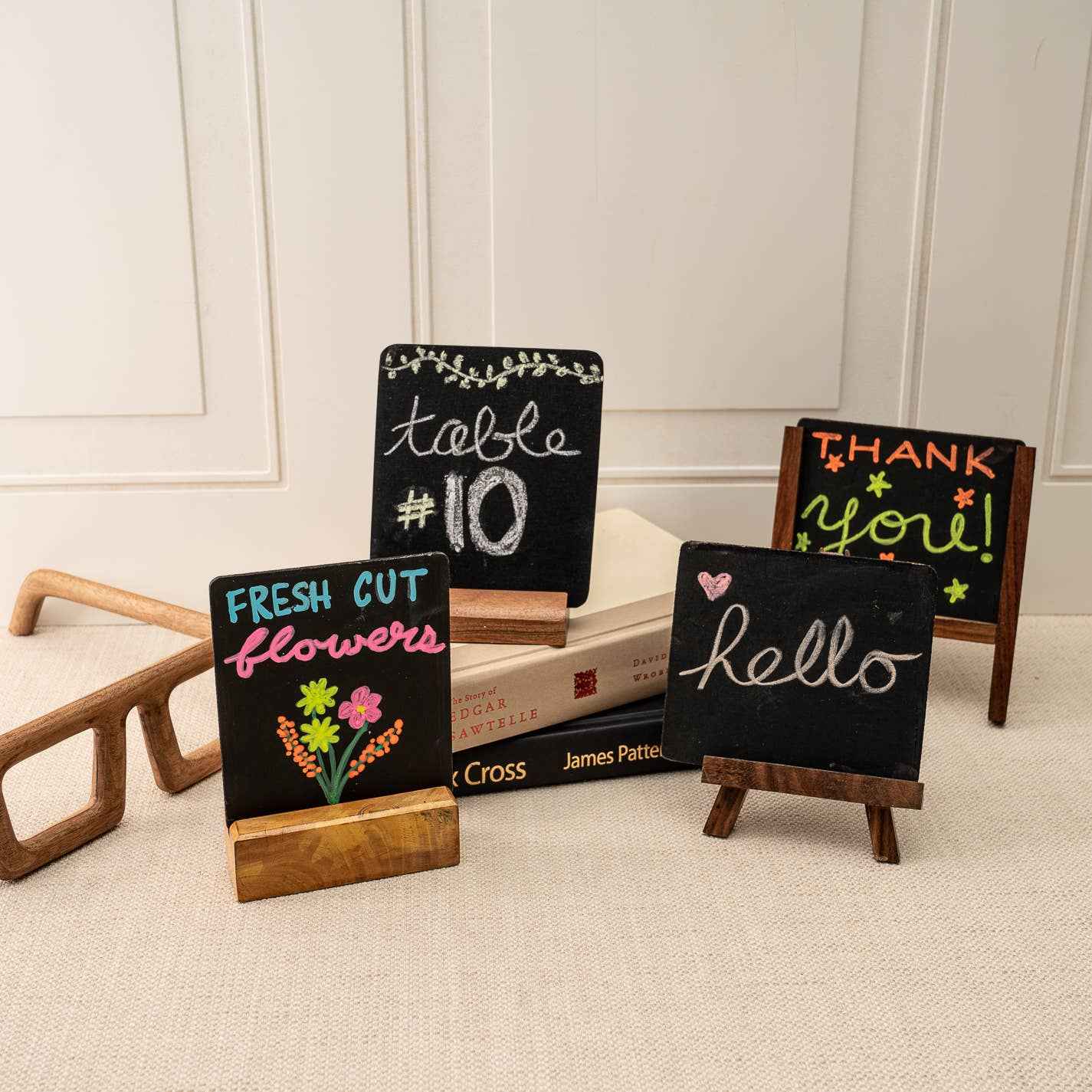 Mini Black Board with Wood A-Frame Stand - The Olive Branch Boutique
