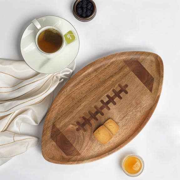 15"Wood Football Cutting Board - The Olive Branch Boutique