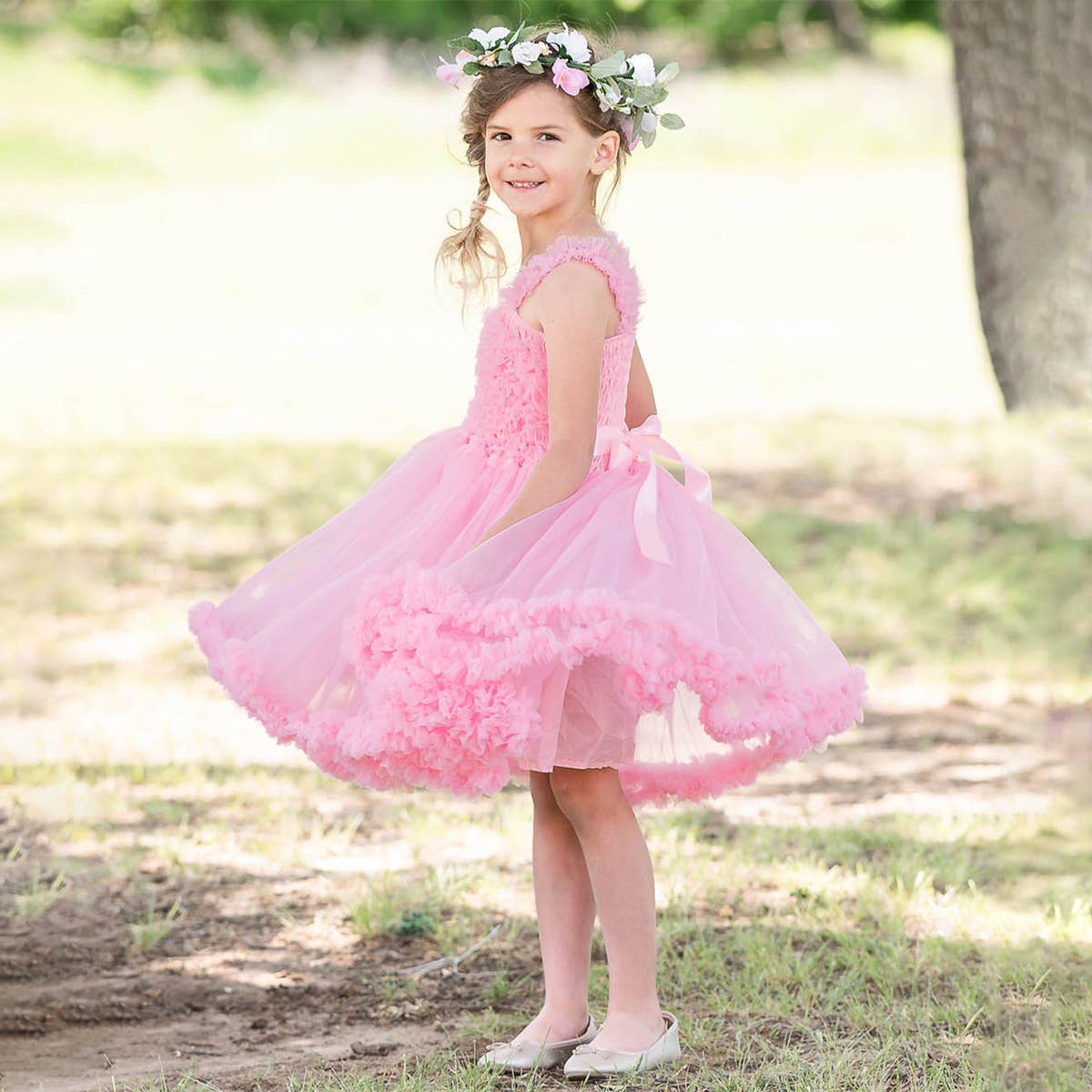 Girls Pink Princess Petti Dress – The Olive Branch Boutique