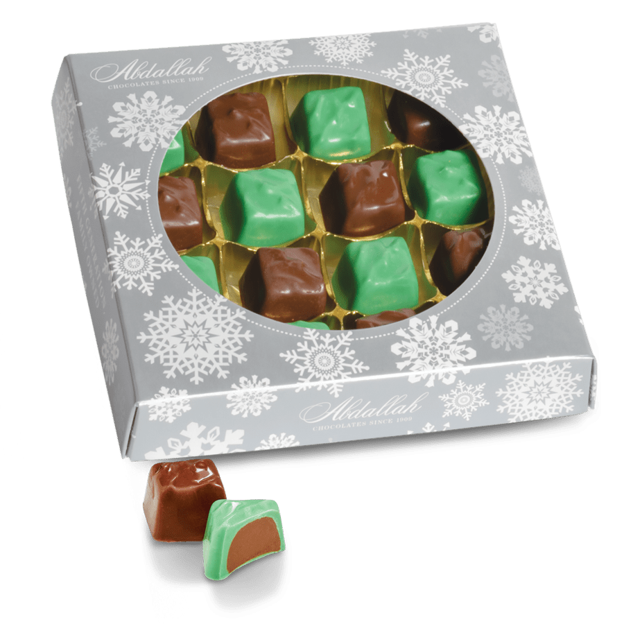 Mini Mints with Smooth Chocolate Center-Snowflake Box – The Olive ...